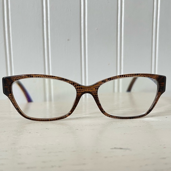 Versace | Accessories | Versace Ve372 Lizard Brown Eyeglasses | Poshmark